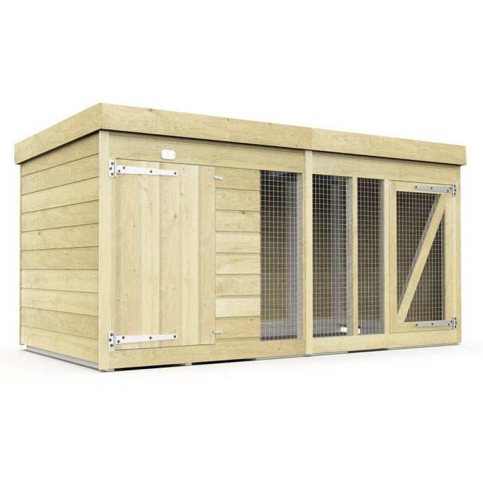 8ft x 4ft Dog Kennel and Run - Garden Wildlife