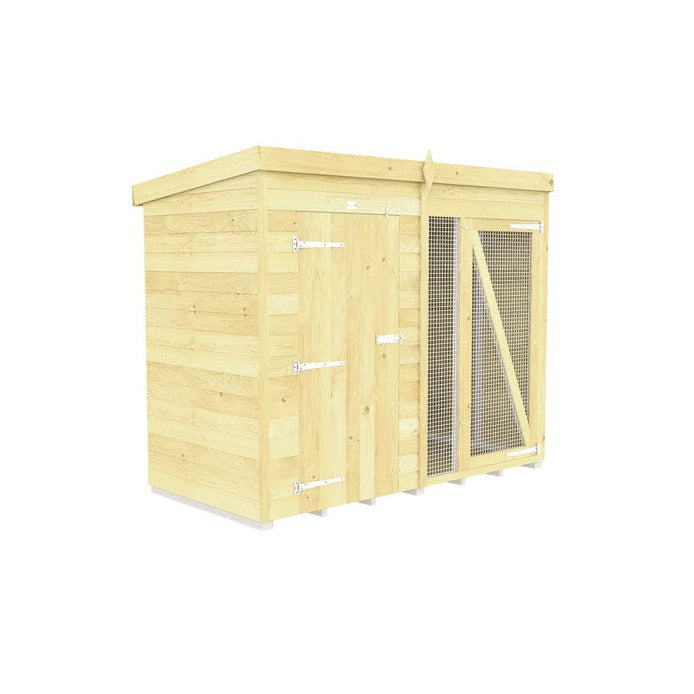 8ft x 4ft Dog Kennel and Run (Full Height) - Garden Wildlife
