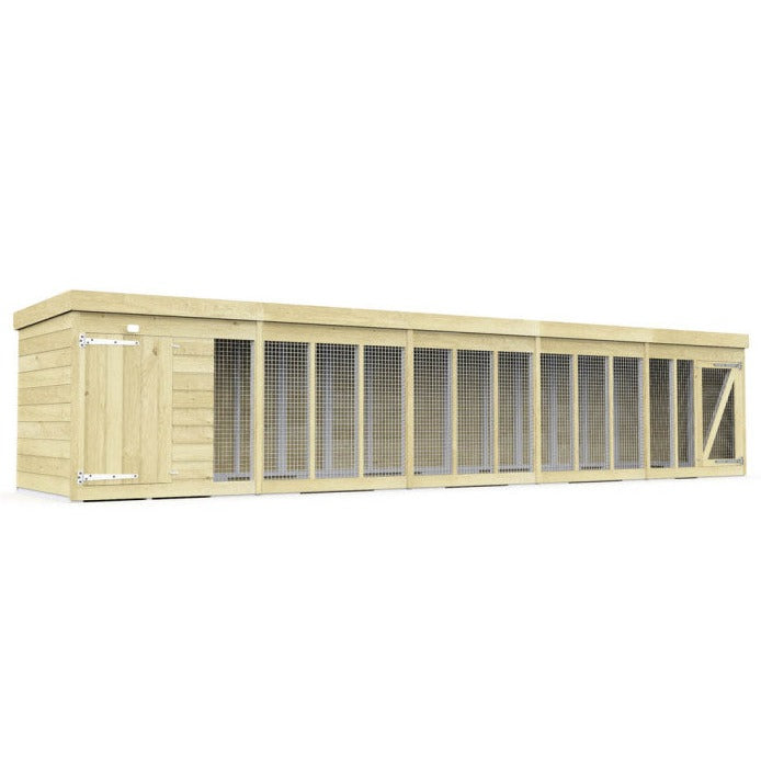 20ft x 4ft Dog Kennel and Run - Garden Wildlife