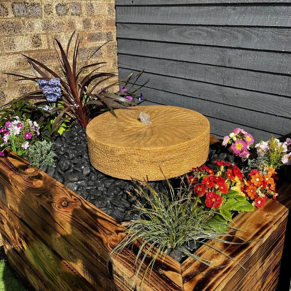 Tranquility Granite Millstone 50cm Water Feature – Garden Wildlife