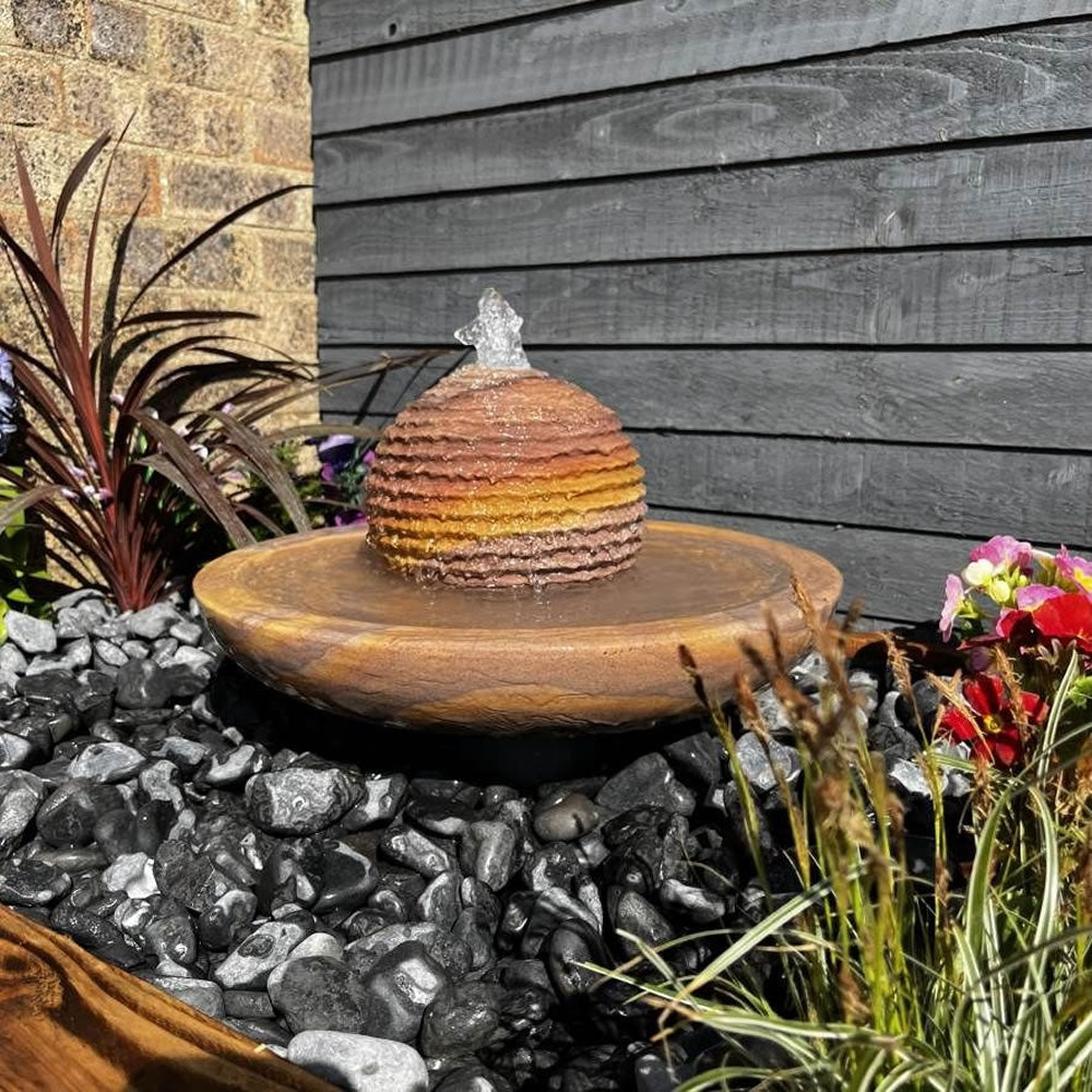 Tranquility Sandstone Babbling Bowl & Sphere 45cm Water Feature